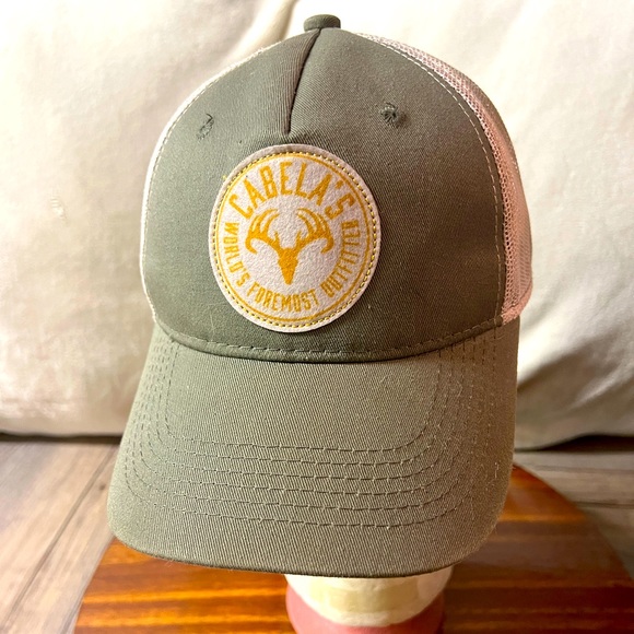 Cabela's | Accessories | Cabelas Round Patch Deer Head Cap Green Khaki ...